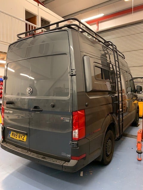 Summit Motorhomes Side flares fitted to VW Crafter Van colour coded in ...
